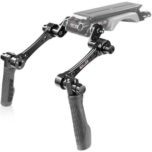 Mounting :: Cages :: Handles :: SHAPE DOUBLE QUICK HANDLE : ARRI ROSETTE SINGLE SHADOW - Pro Gear SA