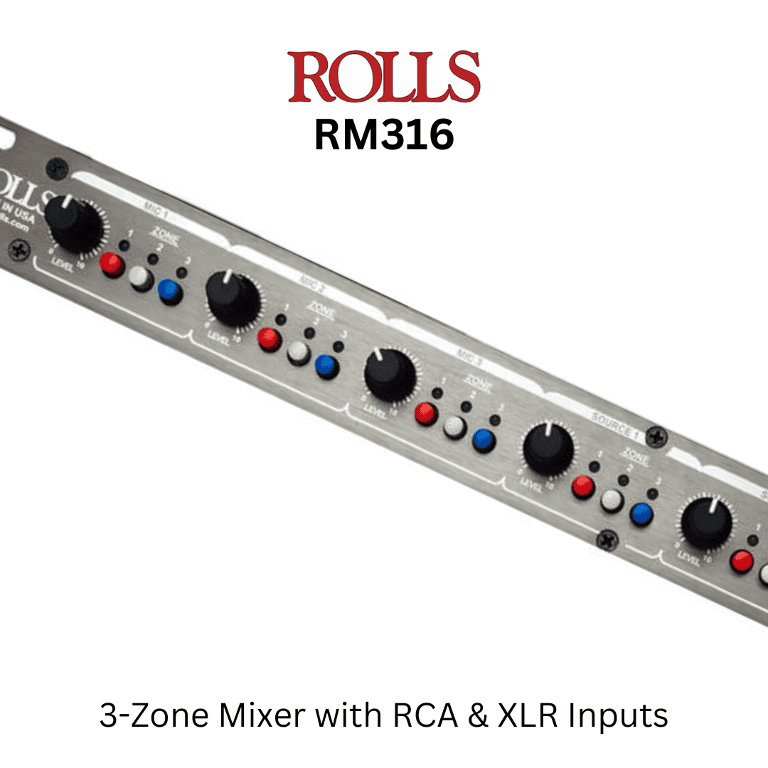 Audio :: Mixers :: Rackmount :: ROLLS RM316 : 3-ZONE MIXER WITH RCA ...